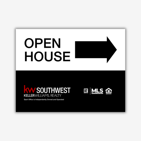 KW Southwest Open House Sign (Black and White) – Agent Marketing Desk